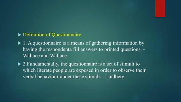 Questionnaire of-sociology | PPT