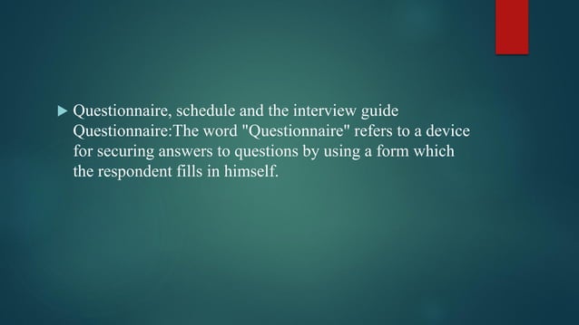 Questionnaire of-sociology | PPT