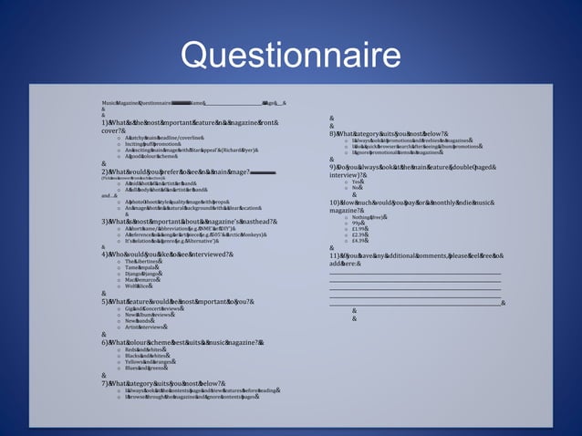 Questionnaire powerpoint | PPTX