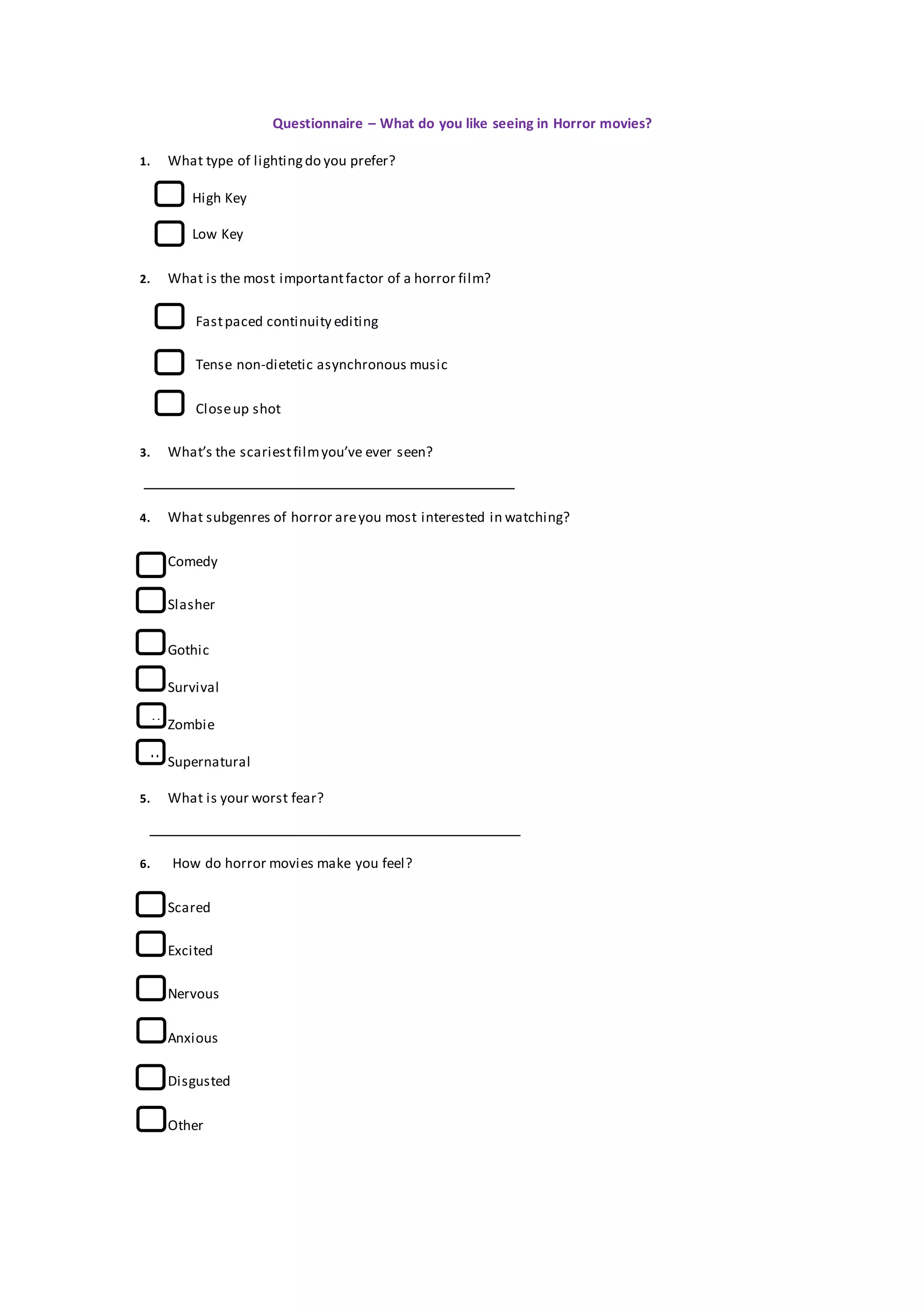 Questionnaire pro | DOCX