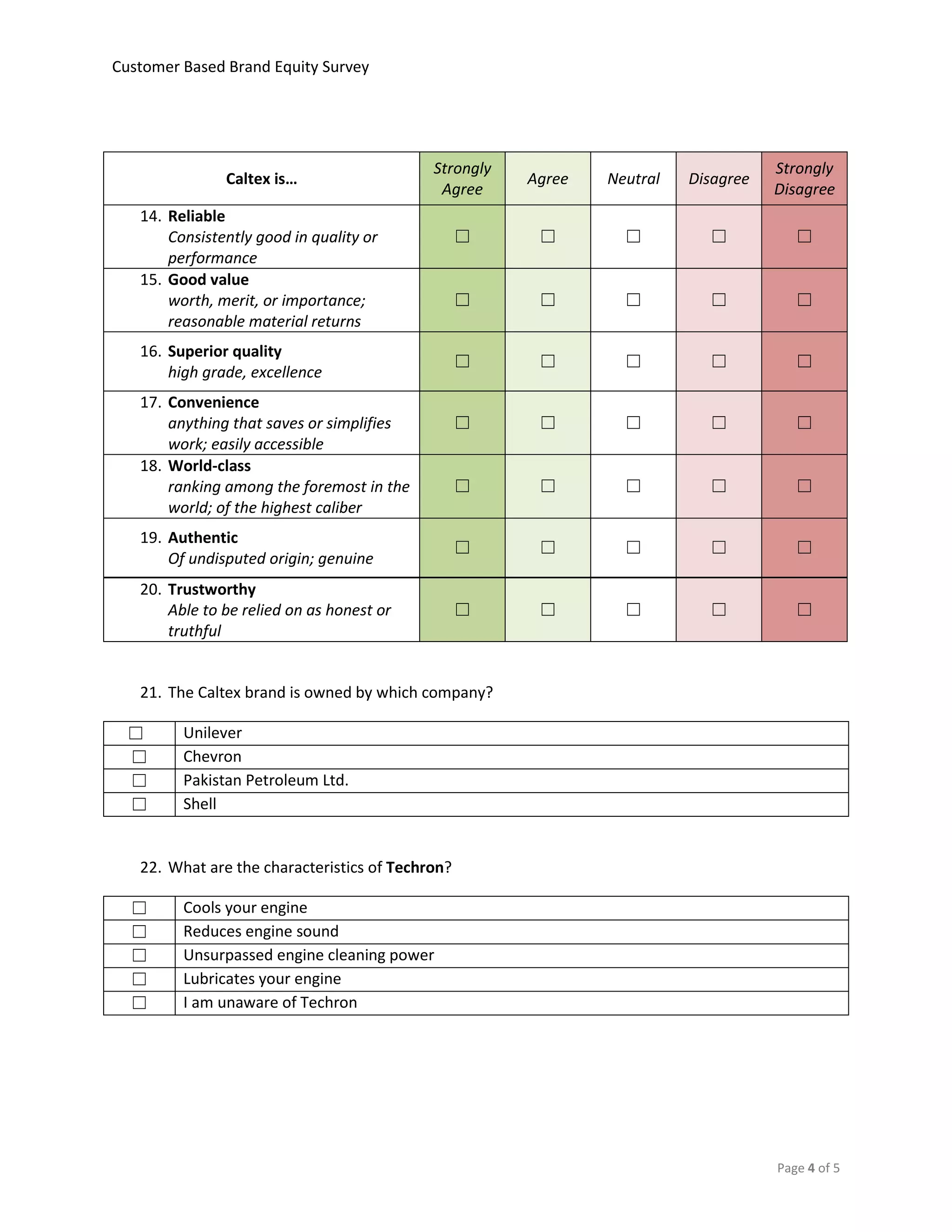 Questionnaire v2 | PDF
