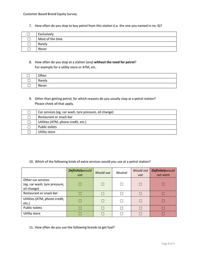 Questionnaire v2 | PDF