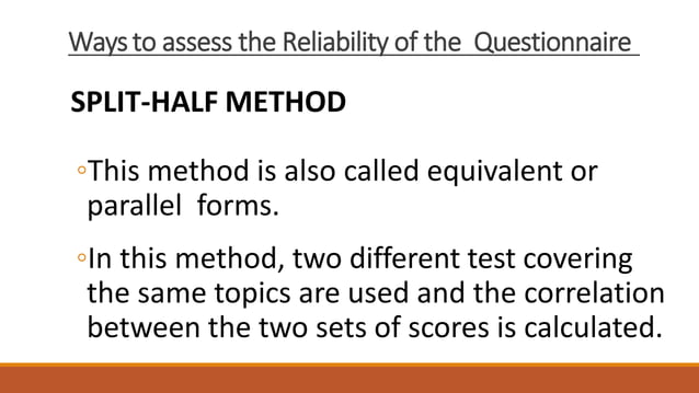 Questionnaire Validity.pptx | Standardized Testing | Educational Assessment