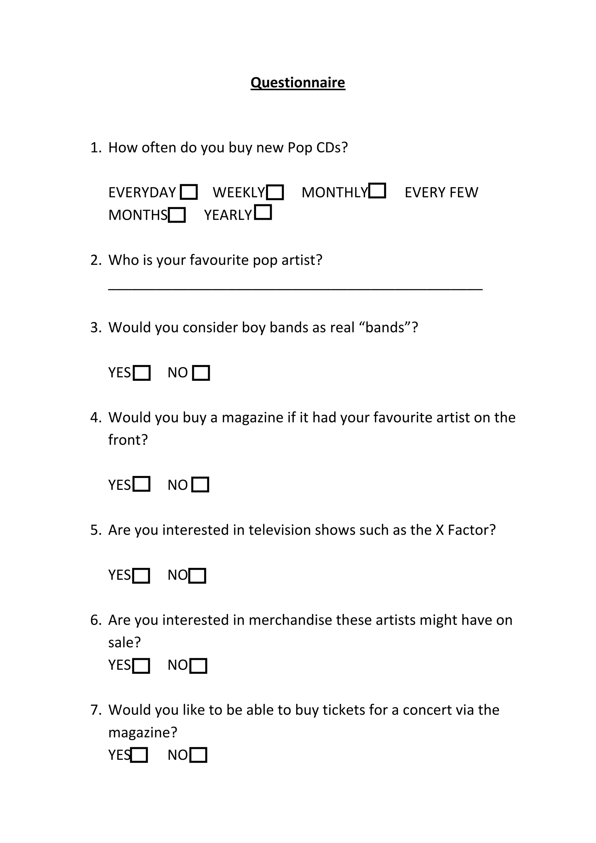 Questionnaire 2 (pop genre) | DOCX