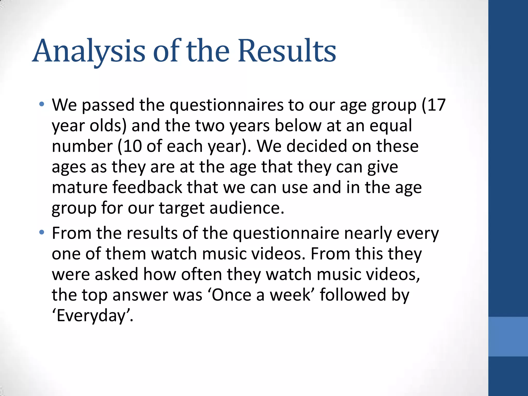 Questionnaire analysis | PPT