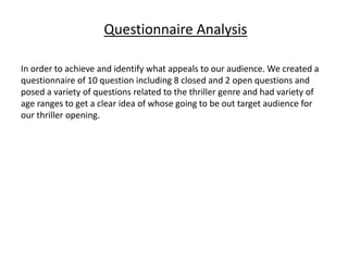Questionnaire analysis | PPTX