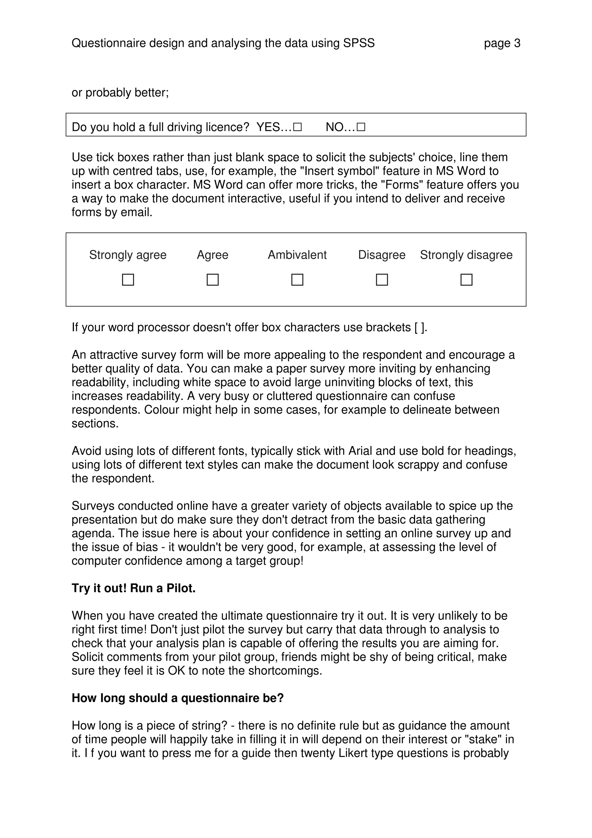Questionnaire analysis using_spss | PDF | Educational Assessment ...