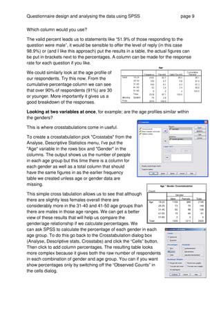 Questionnaire analysis using_spss | PDF | Educational Assessment ...