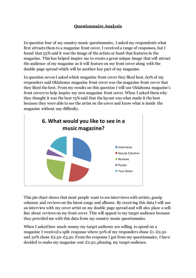 Questionnaire And Analysis | DOCX