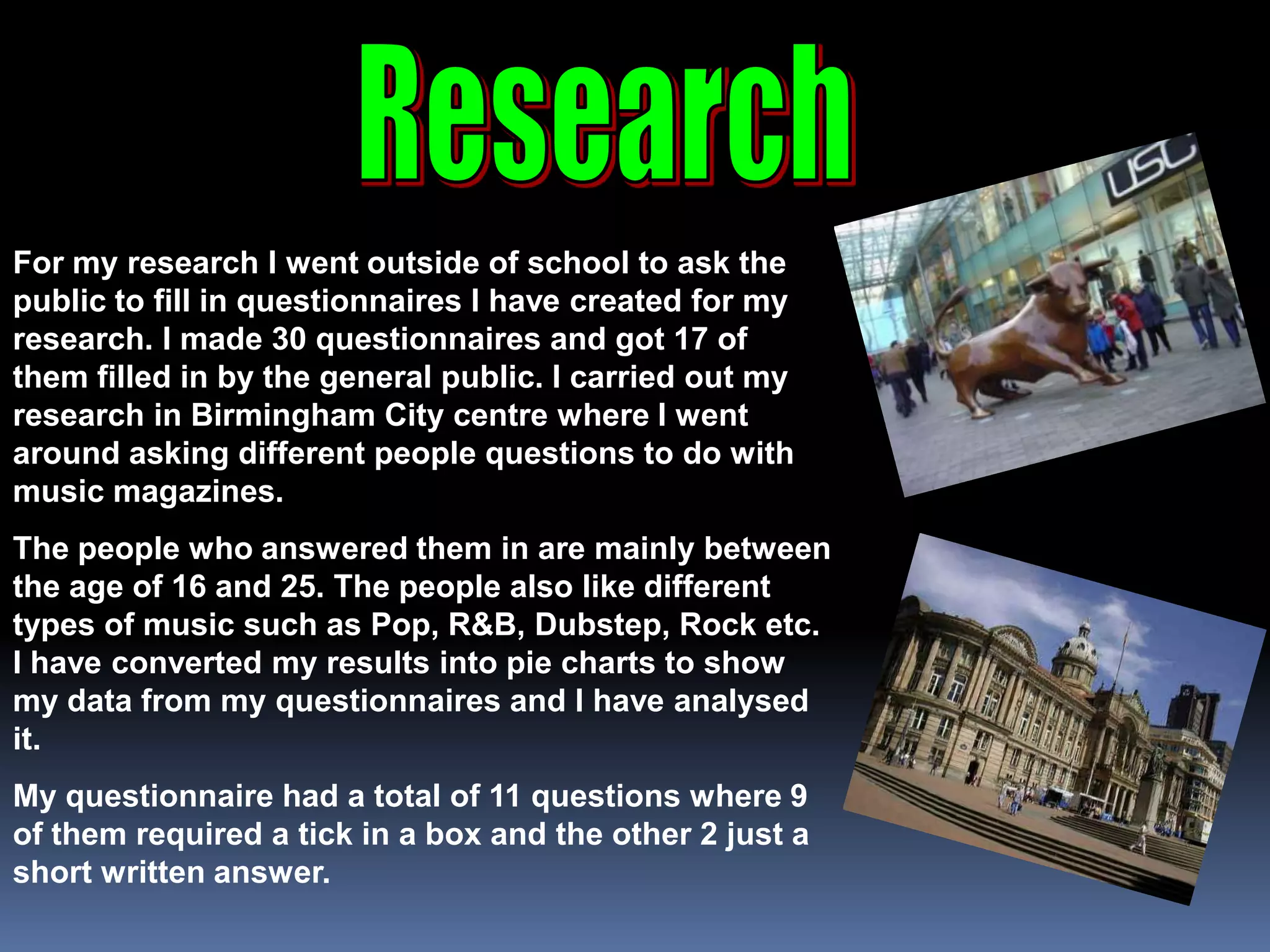 Questionnaire and graphs analysis | PPT