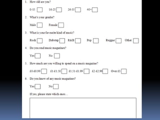 Questionnaire and graphs analysis | PPT