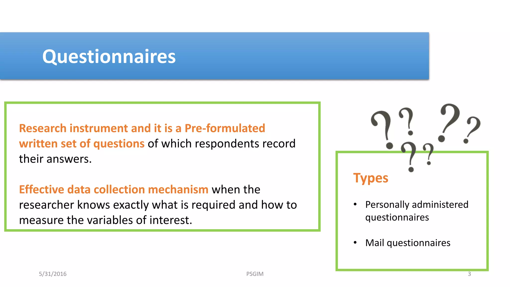 Questionnaire and interview-schedule | PPTX