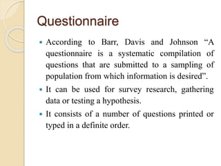Questionnaire and Schedule.pptx