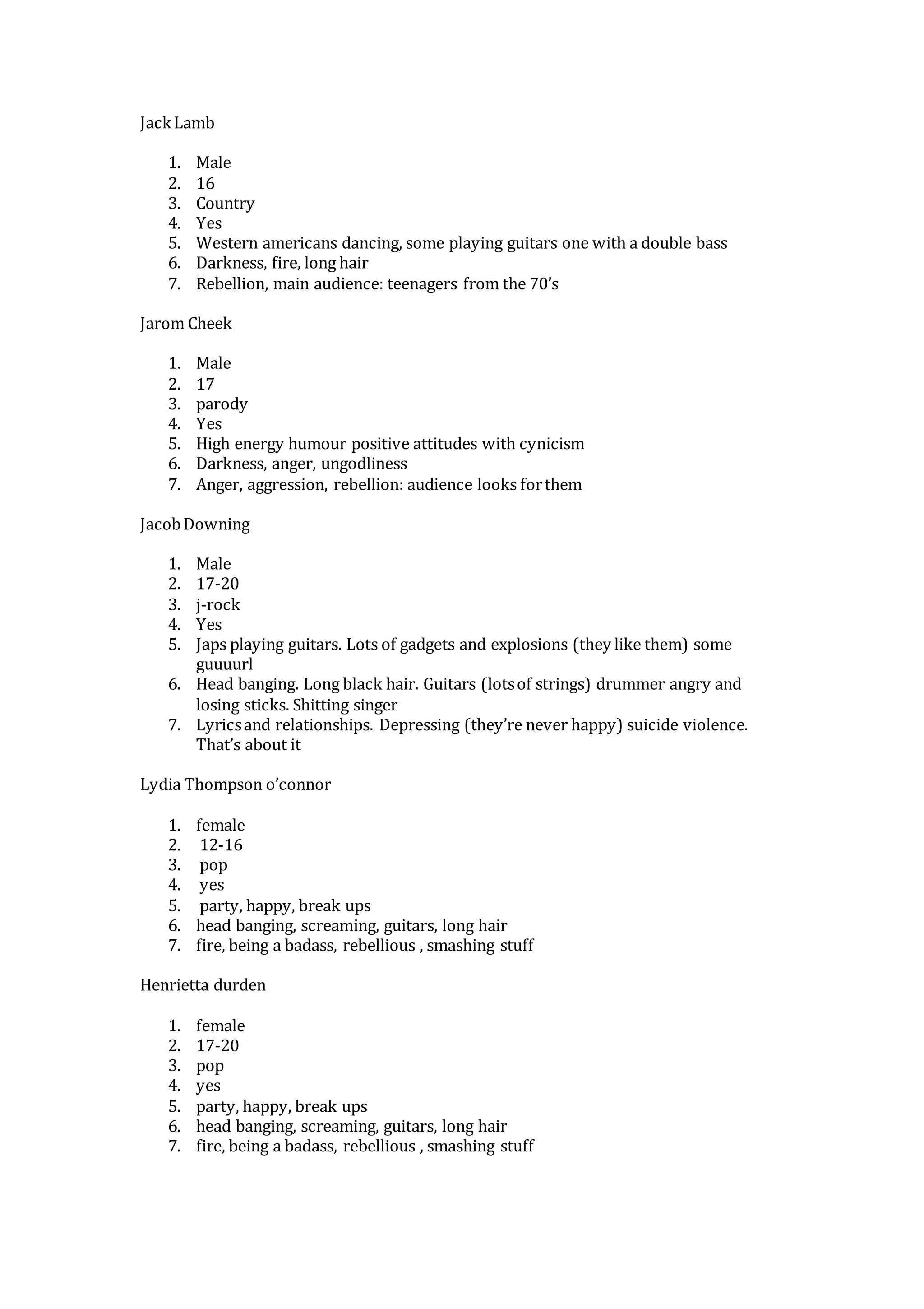 Questionnaire answers | DOCX