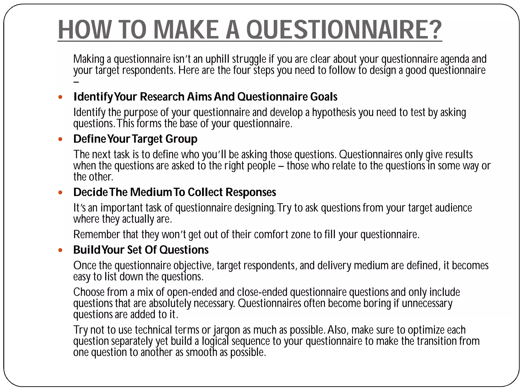 Questionnaire as a tool for assessment | PDF