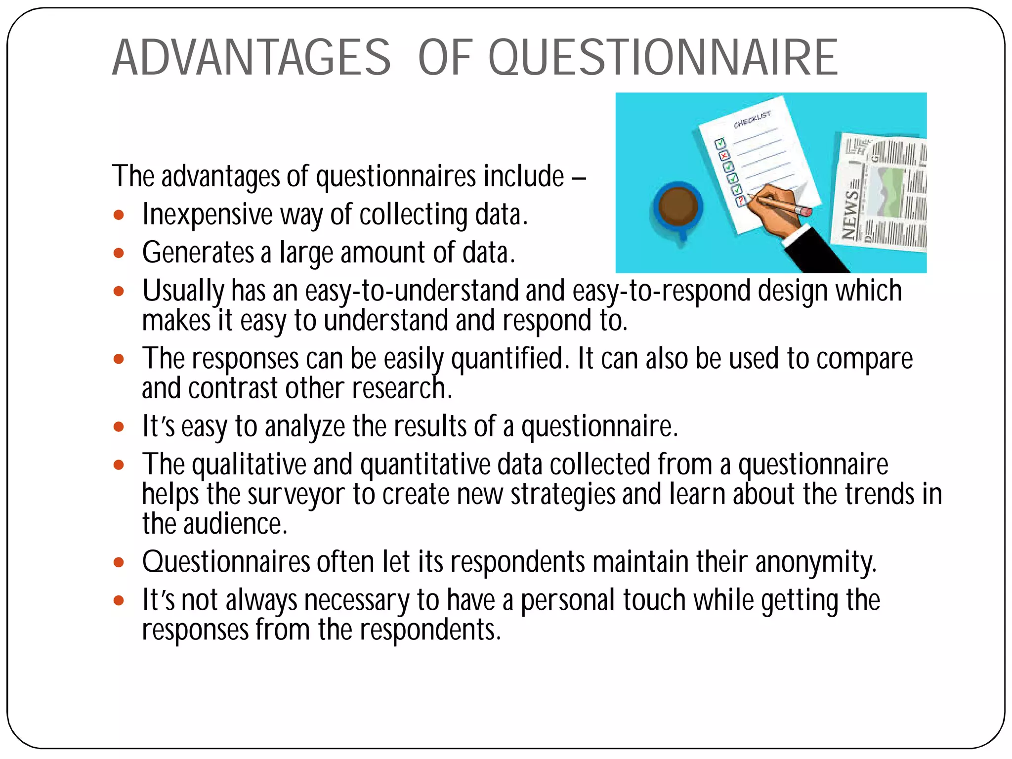 Questionnaire as a tool for assessment | PDF