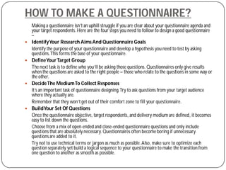 Questionnaire as a tool for assessment | PDF