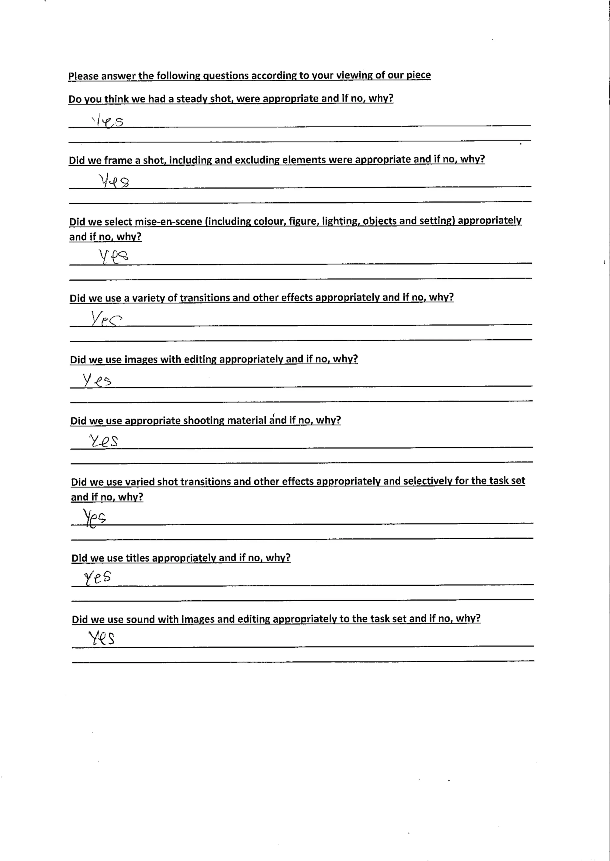 Questionnaire based on OCR specification | PDF