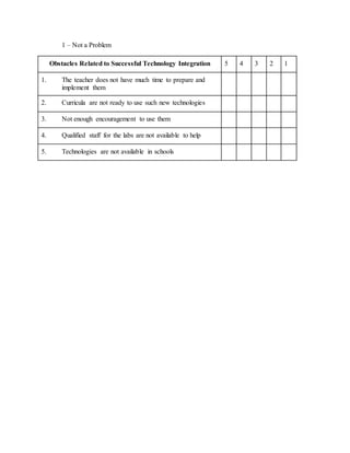 Questionnaire checklist | DOCX