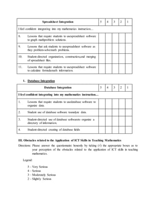 Questionnaire checklist | DOCX