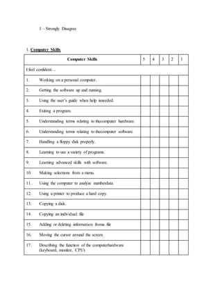 Questionnaire checklist | PDF | Free Download