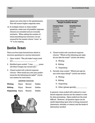 Questionnaire design | PDF