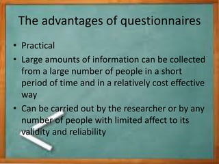 steps in Questionnaire design | PPTX