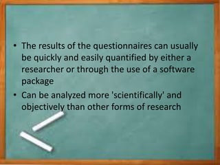 steps in Questionnaire design | PPTX