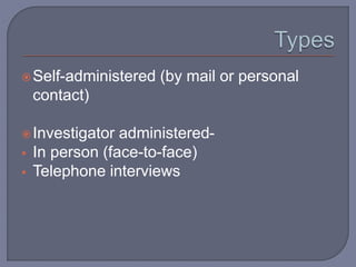 Questionnaire design | PPTX
