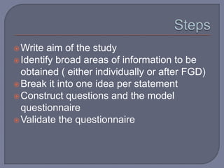 Questionnaire design | PPTX