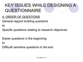 Questionnaire Design | PPT