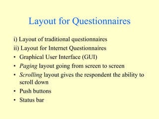 Questionnaire design | PPT