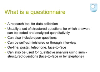 How to analyse questionnaire data: an advanced session | PPT