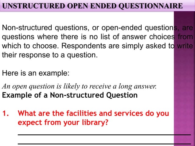 Questionnaire designing in a research process | PPT