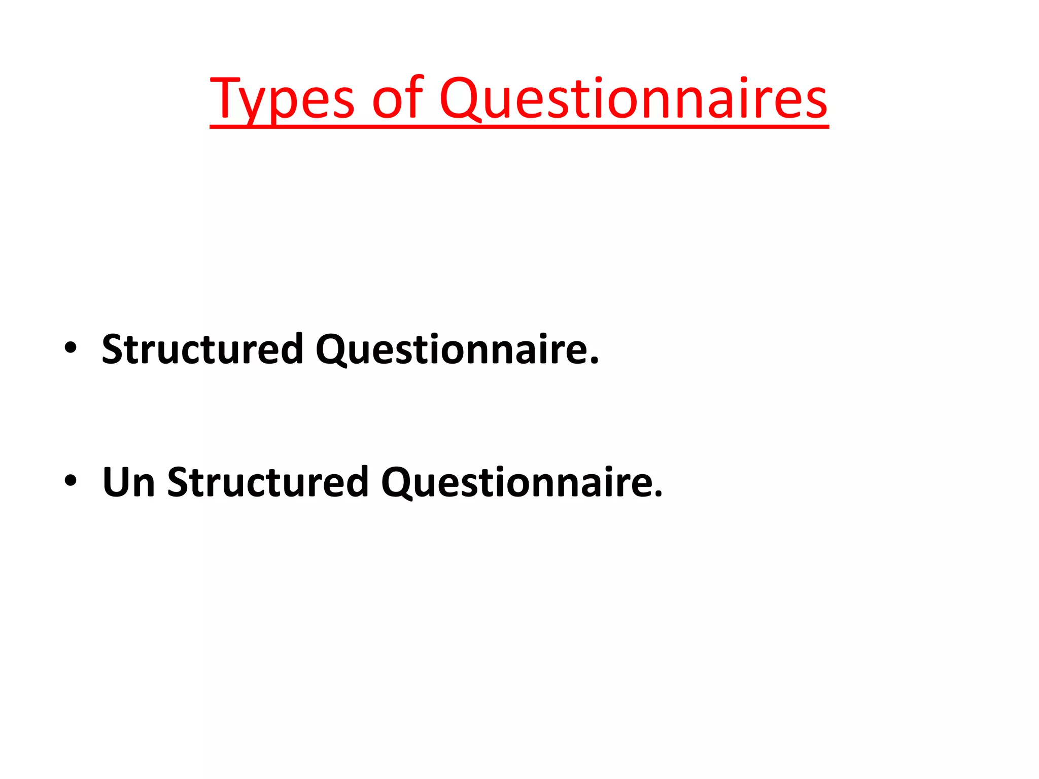 Questionnaire design process | PPTX