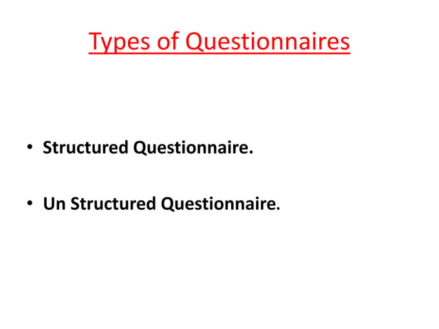 Questionnaire design process | PPTX