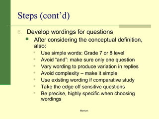 questionnaire development for research.. | PPT