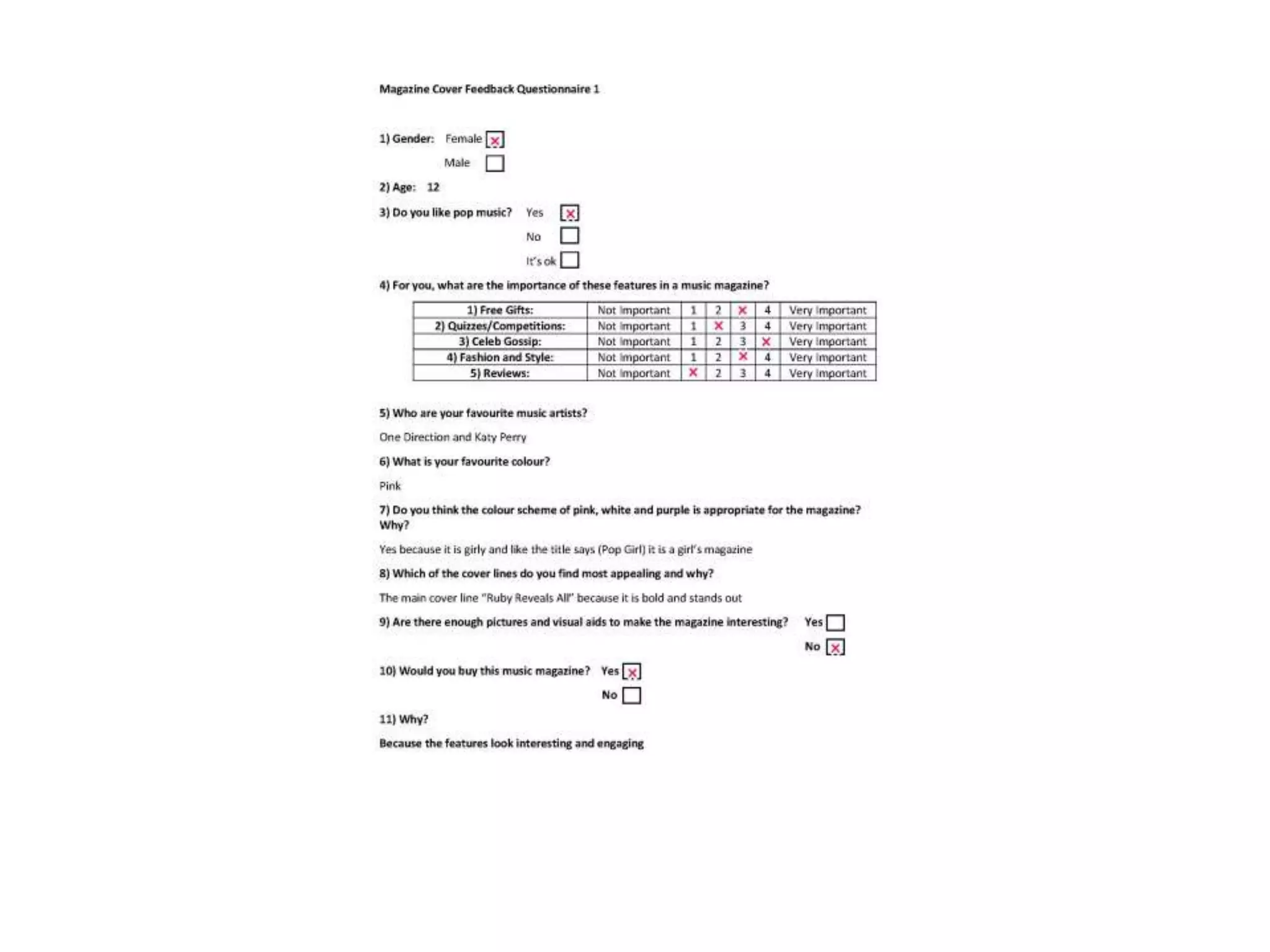 Questionnaire feedback | PPTX