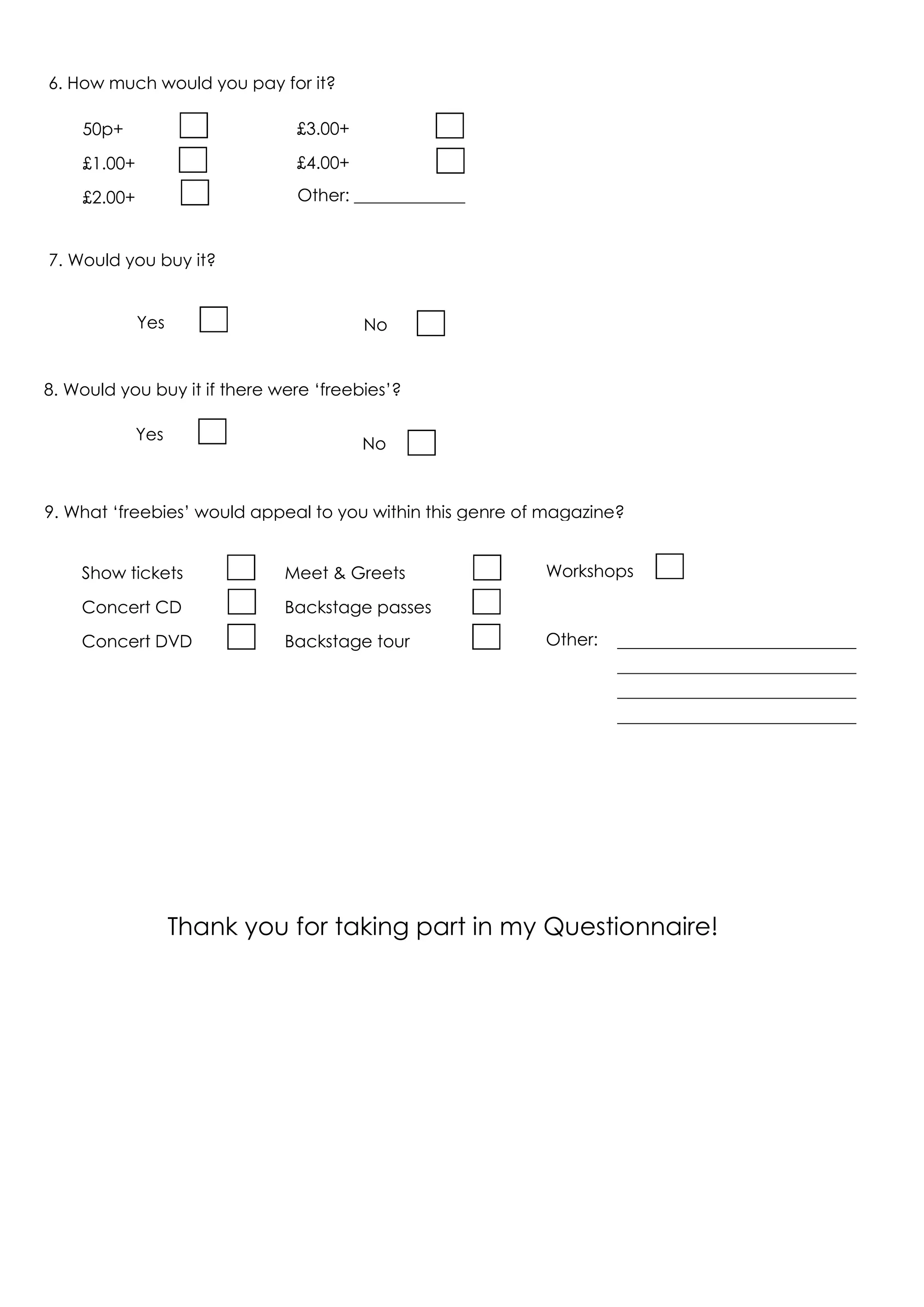 Musical theatre magazine Questionnaire! | DOCX