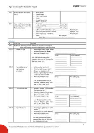 Questionnaire+for+business+plan farmer | PDF