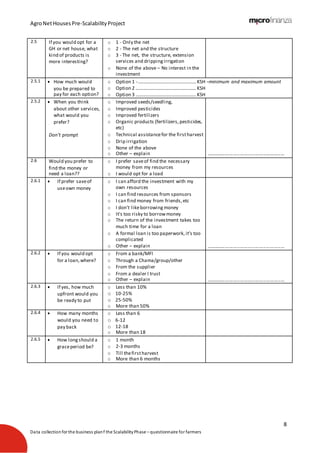Questionnaire+for+business+plan farmer | DOCX