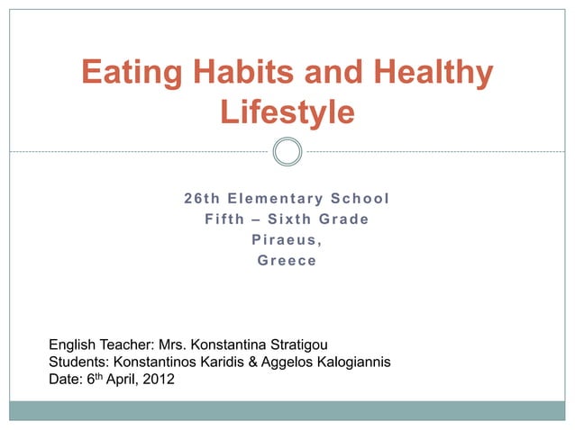 Questionnaire for eating habits and healthy lifestyle | PPTX