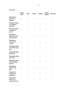 Questionnaire for mini research | DOCX