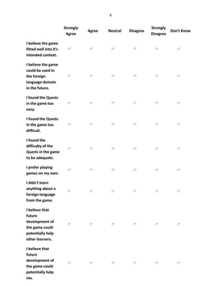 Questionnaire for mini research | DOCX