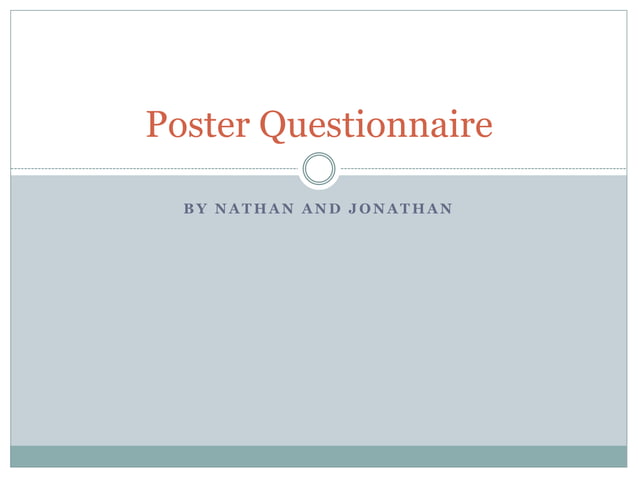 Questionnaire for poster | PPTX