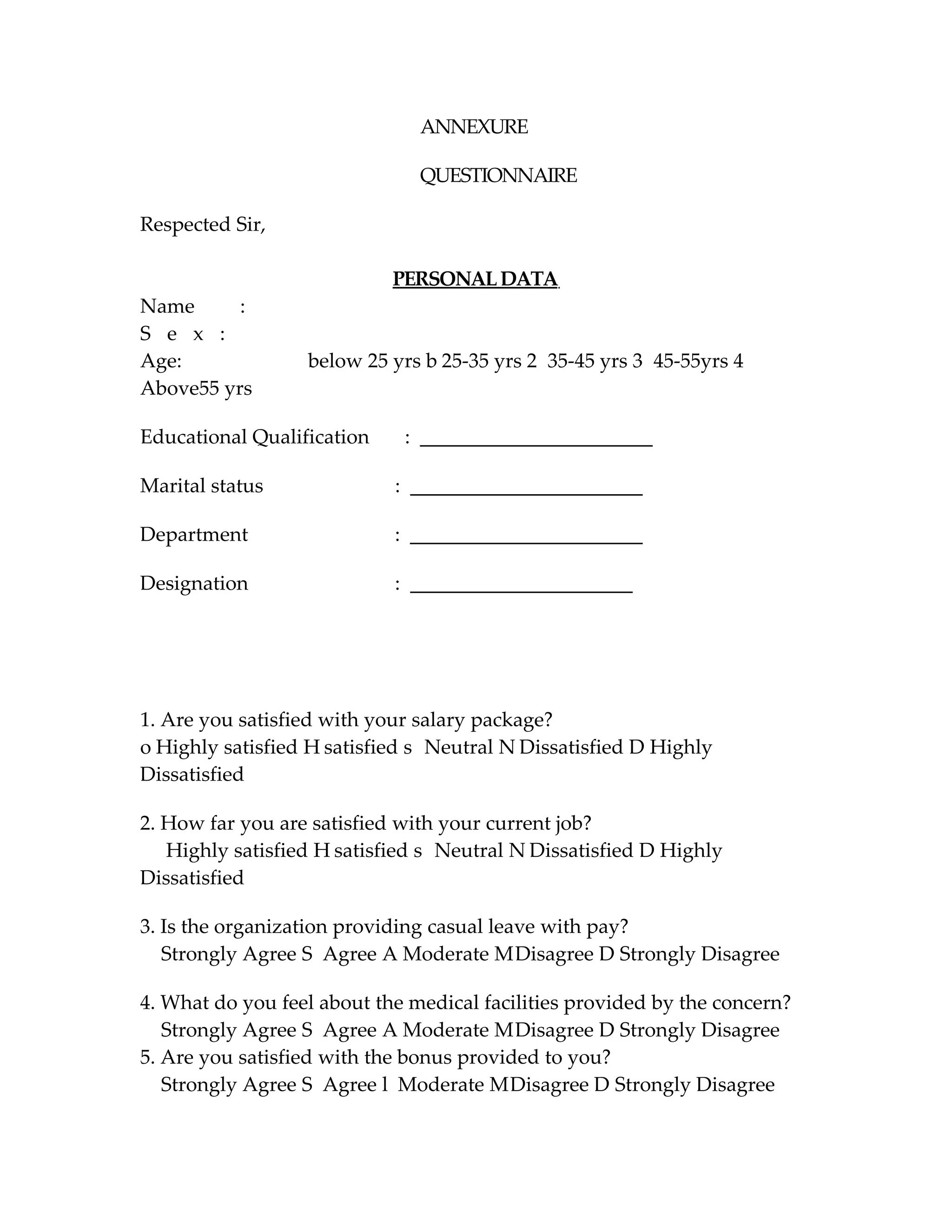 Questionnaire good | DOC