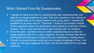 Introduction To My Questionnaire. | PPT