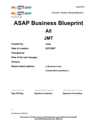 SAP Business Blueprint for Procurement Processes | PDF