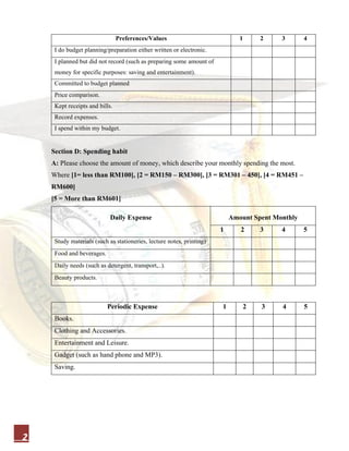 Questionnaire ms&c | PDF