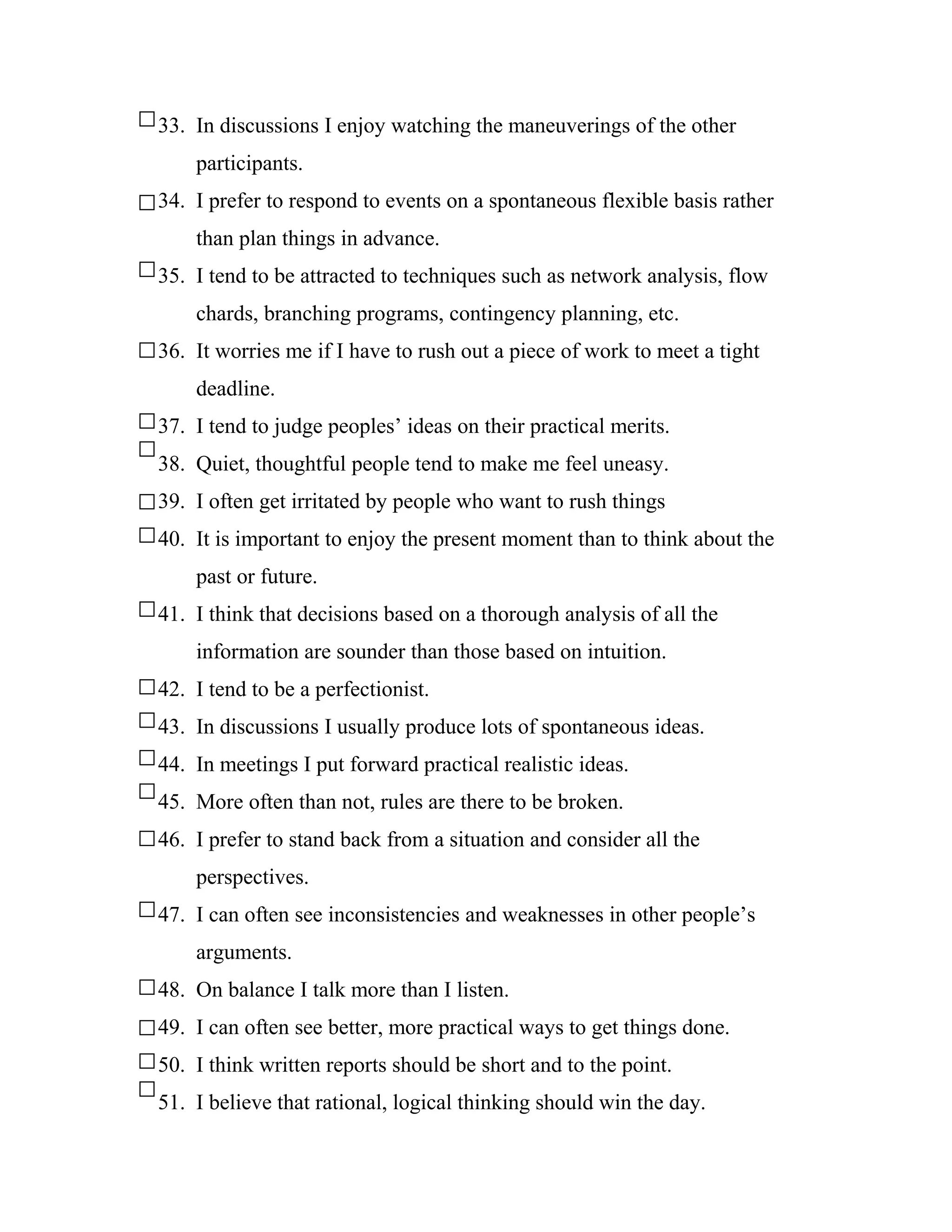 Questionnaire of learning style 1 | DOC